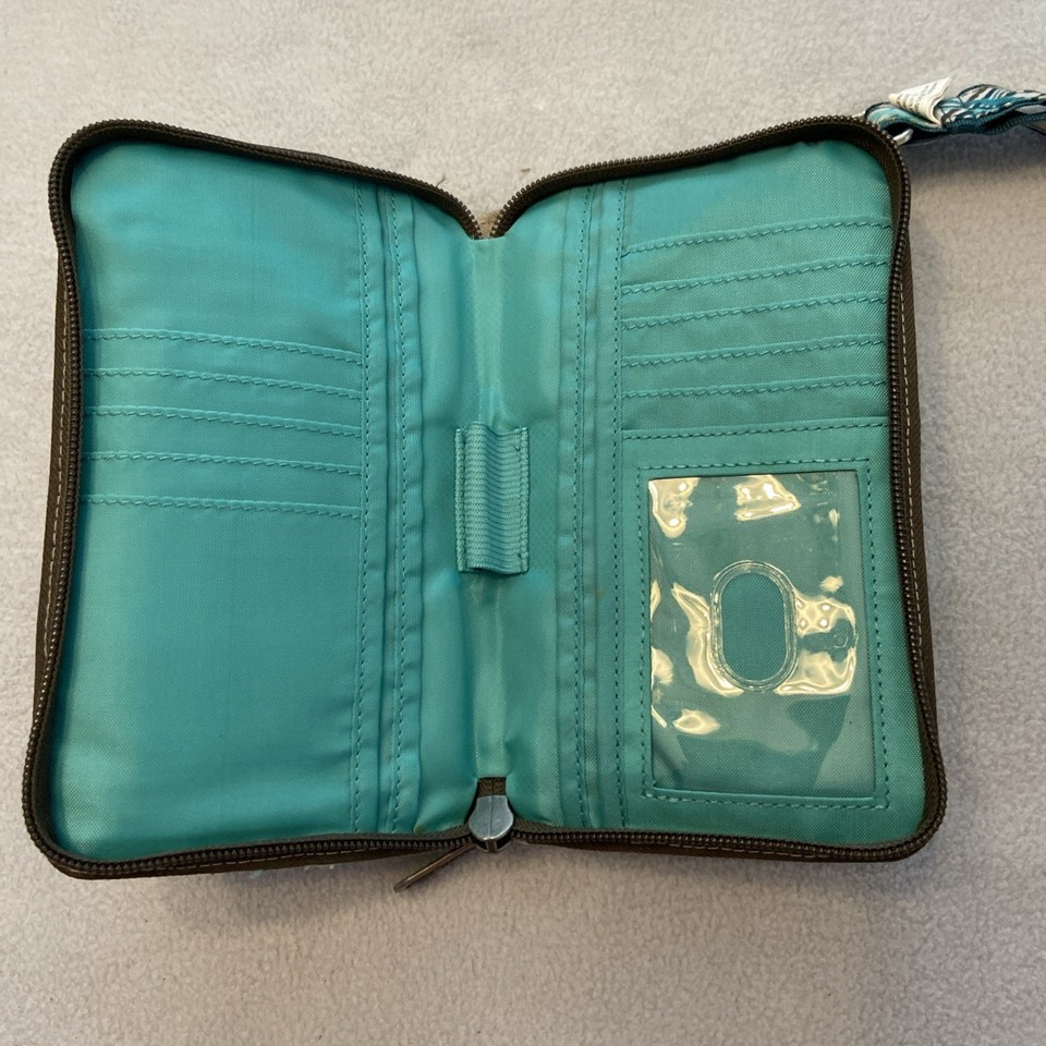 Thirty One Perfect Cents Wallet Blue &Green Sea Plaid Pattern Retired ...
