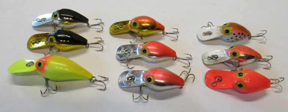 LOT OF 8 Pre-Rapala Storm Wee Wart Crankbait Fishing Lures 1-WIGGLE ...