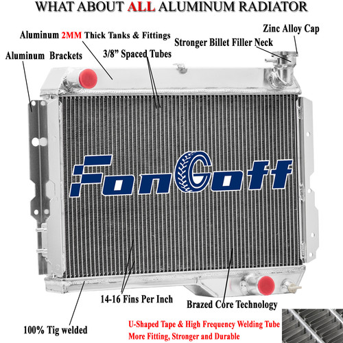 4 ROW Radiator For 1980-1990 Toyota Landcruiser 60 Series Petrol FJ60 ...