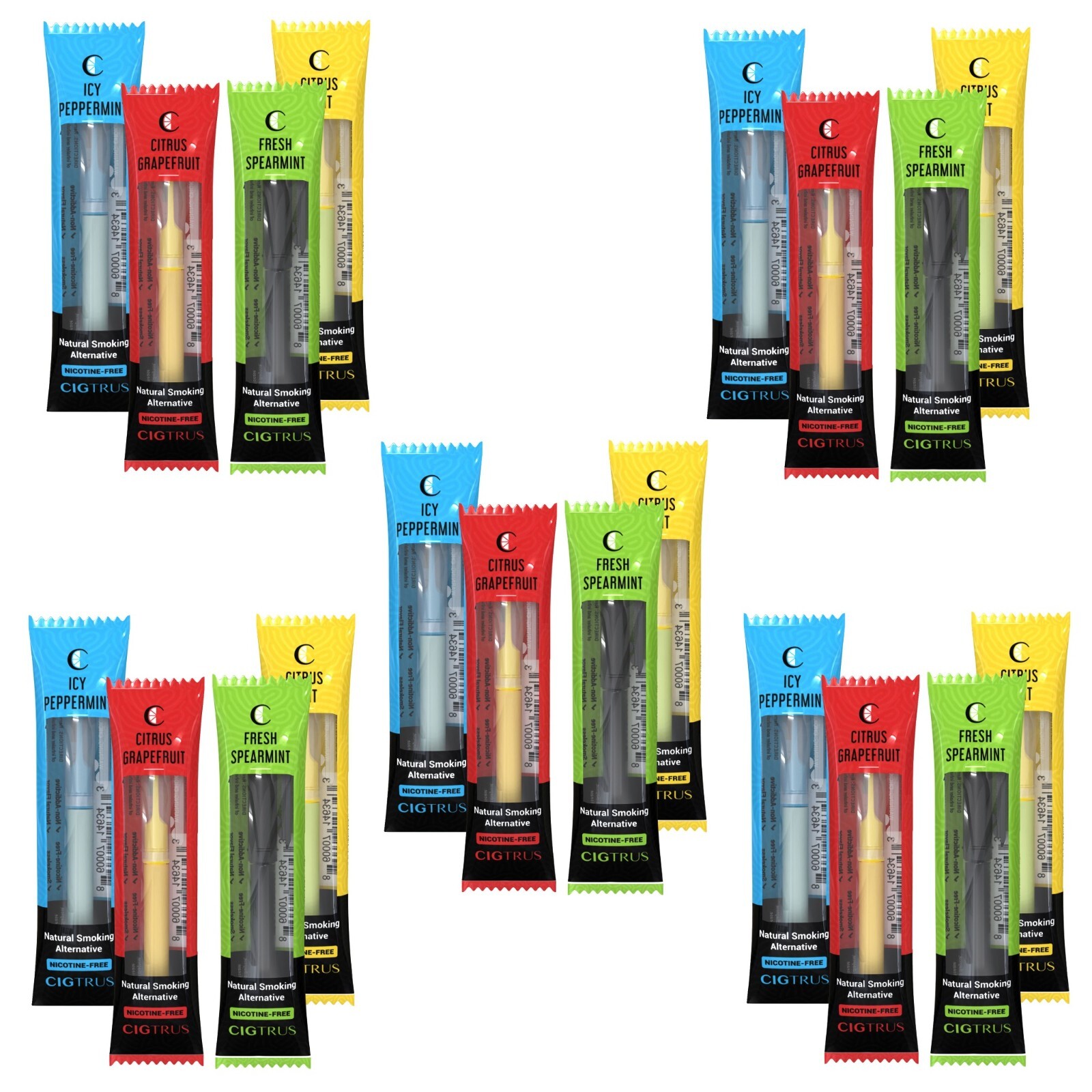 Nicotine-Free Smokeless Inhaler Cravings & Oral Fixation Relief 4 ...