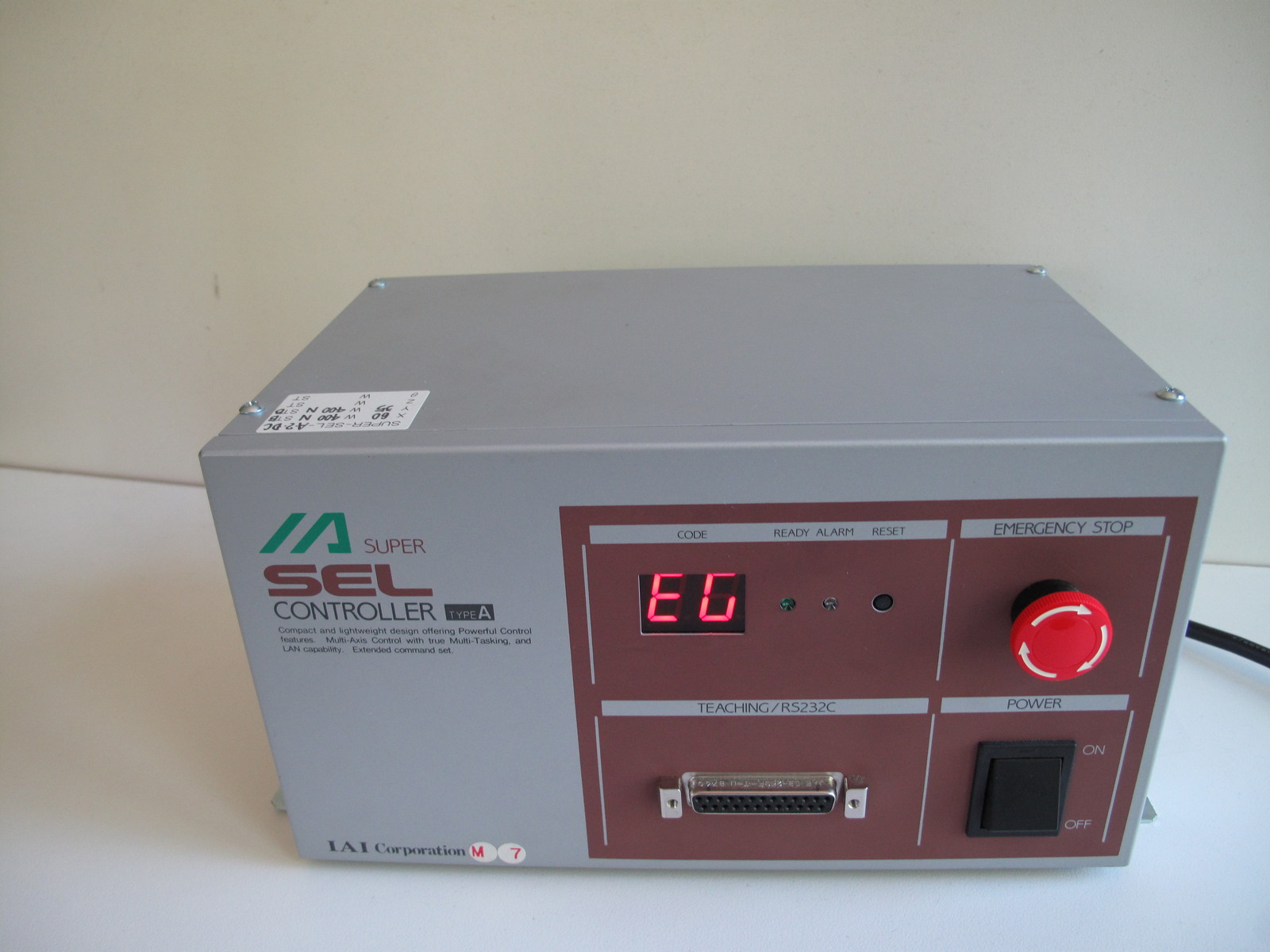 IAI INTELLIGENT ACTUATOR M-SEL-A-2-60B.35B, IAI SUPER SEL CONTROLLER ...