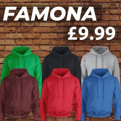 Plain Famona Men Women Pullover Hoodie Warm Hooded Jumper Casual Wear ...