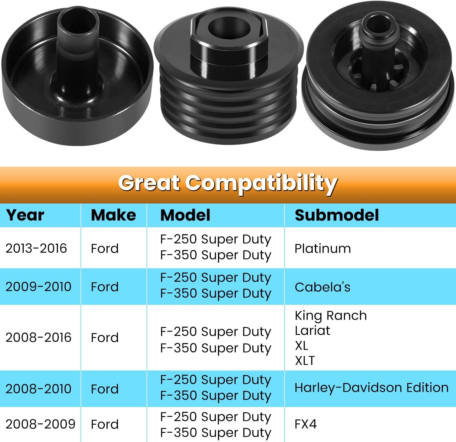 Silicone Body Mount Bushings Kit for Ford F-250 F-350 2008-2016 2WD 4WD ...