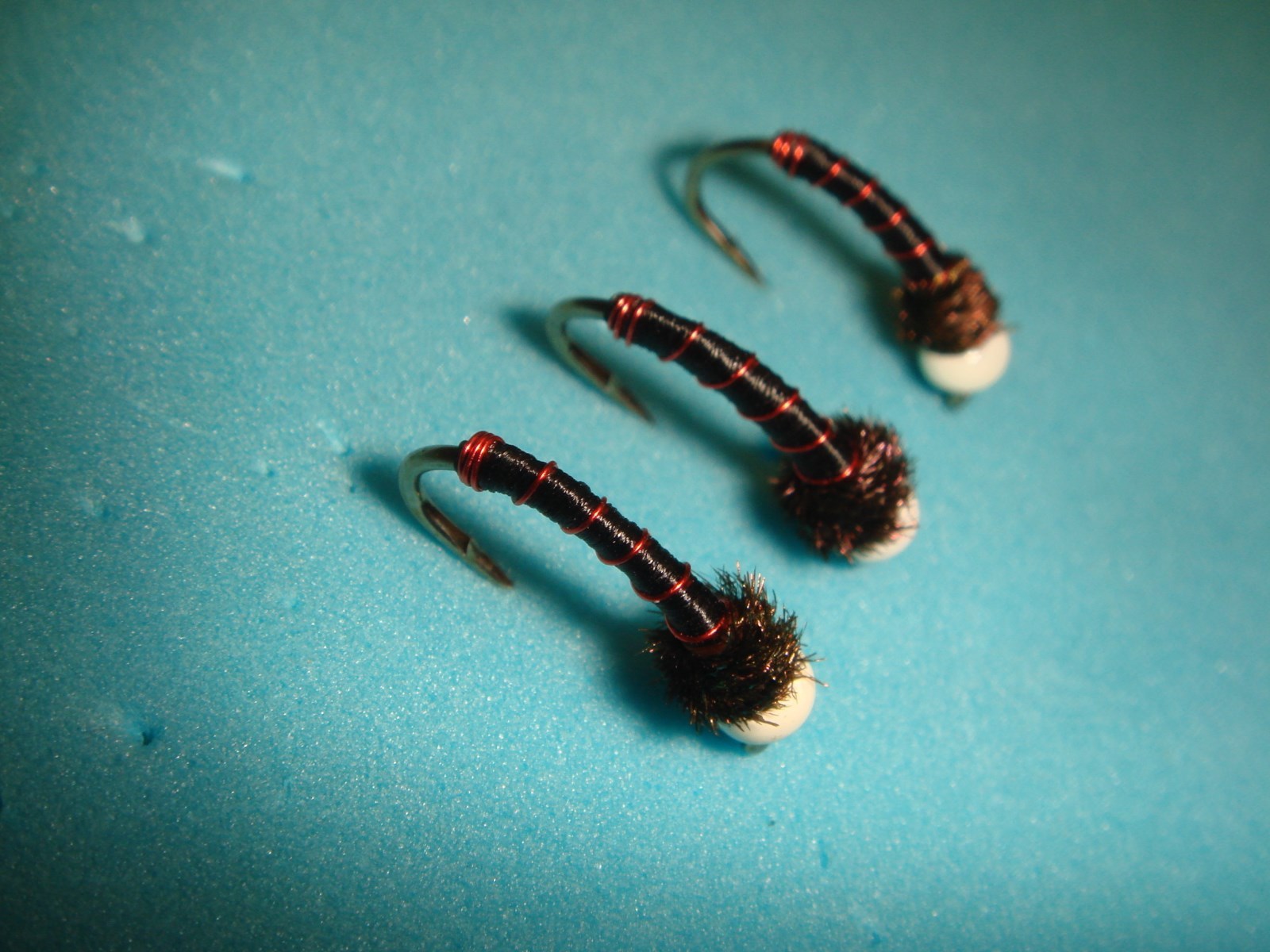 FLY FISHING FLIES - Blk/Red ICE CREAM CONE Midge size #14* (6 pcs.) | eBay