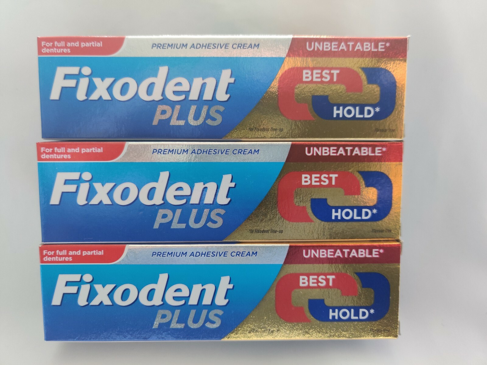 5 x Fixodent Plus Dual Power Best Hold 40g Denture Premium Adhesive ...
