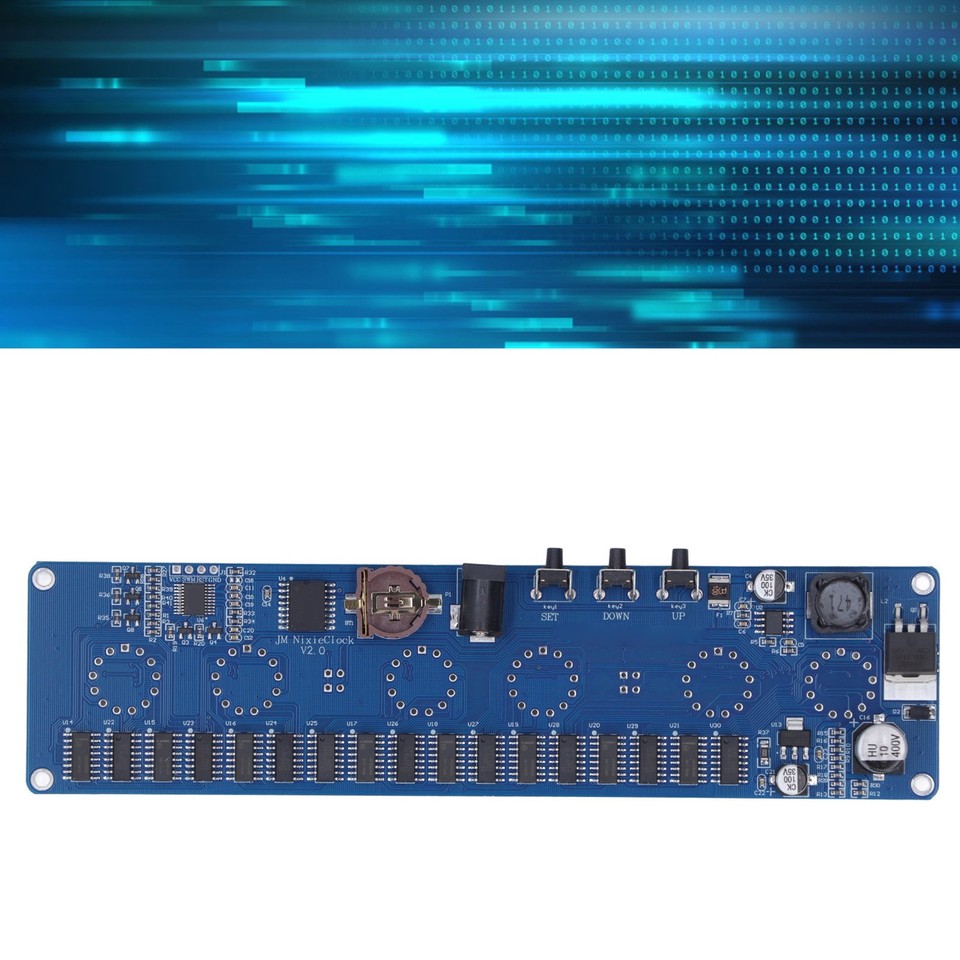 Glowing Tube Clock Kit High Accuracy IN14 Nixie Tube Clock Parts DC12V ...