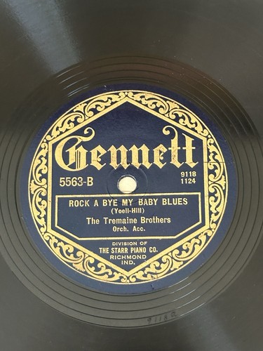 Gennett 5563 Tremaine Brothers - Rock a Bye My Baby Blues/Dreamer of ...