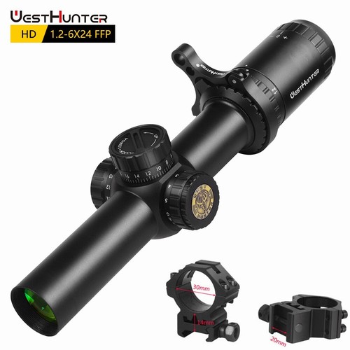 Tactical Riflescope WestHunter HD 1.2-6X24 IR FFP Hunting Compact ...