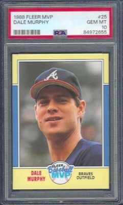 1988 Fleer MVP Dale Murphy # 25 PSA 10 Gem Mint | eBay