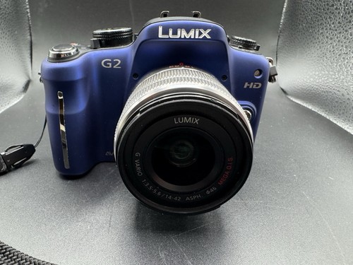BLUE Panasonic Lumix G2 12MP Digital Camera With 14-42mm Lens ...