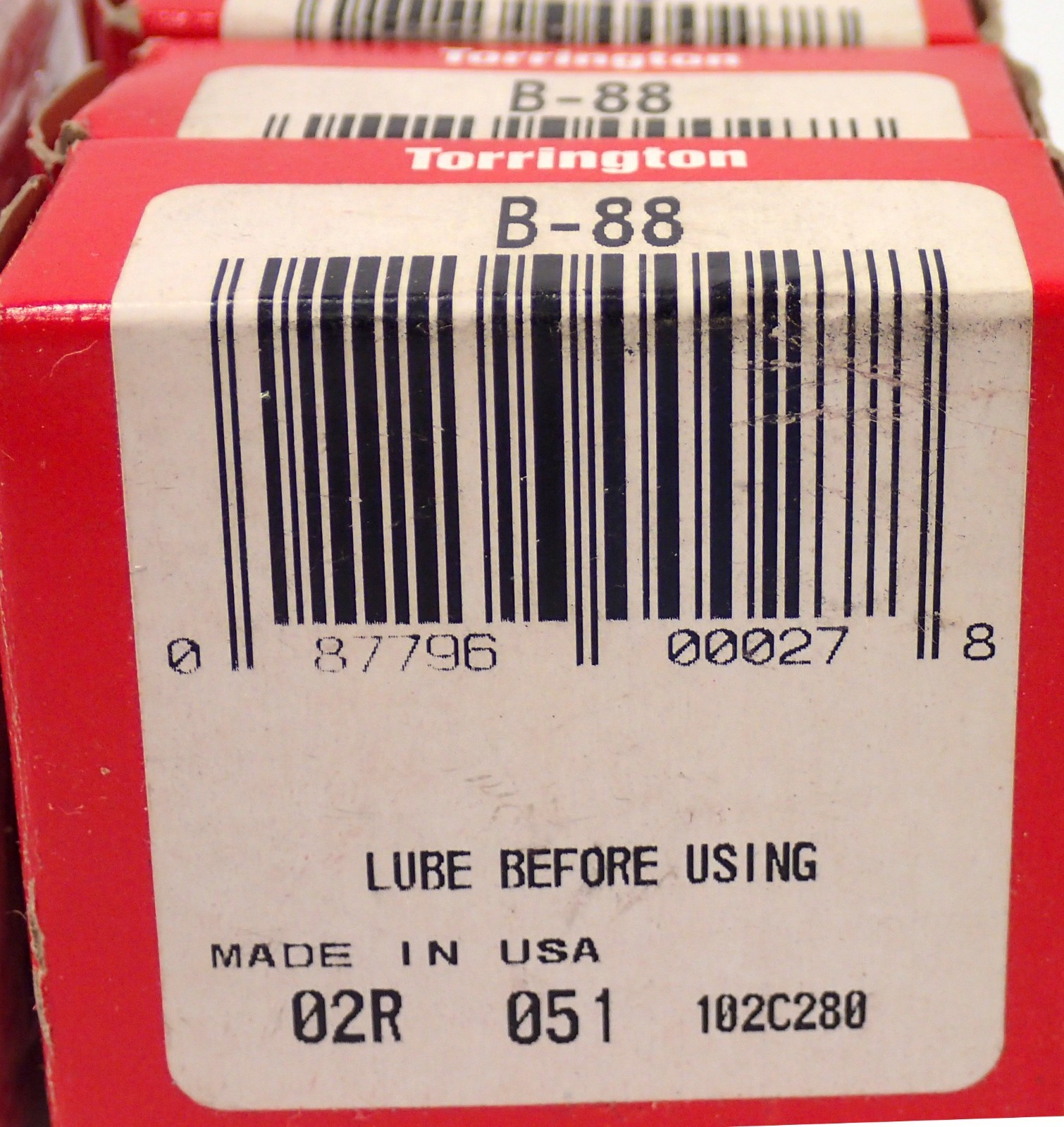 LOT OF 3 TORRINGTON B-88 NEEDLE ROLLER BEARINGS INNER DIAMETER 1/2 ...