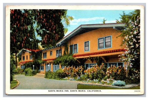 Santa Maria CA California Santa Maria Inn White Border Postcard | eBay