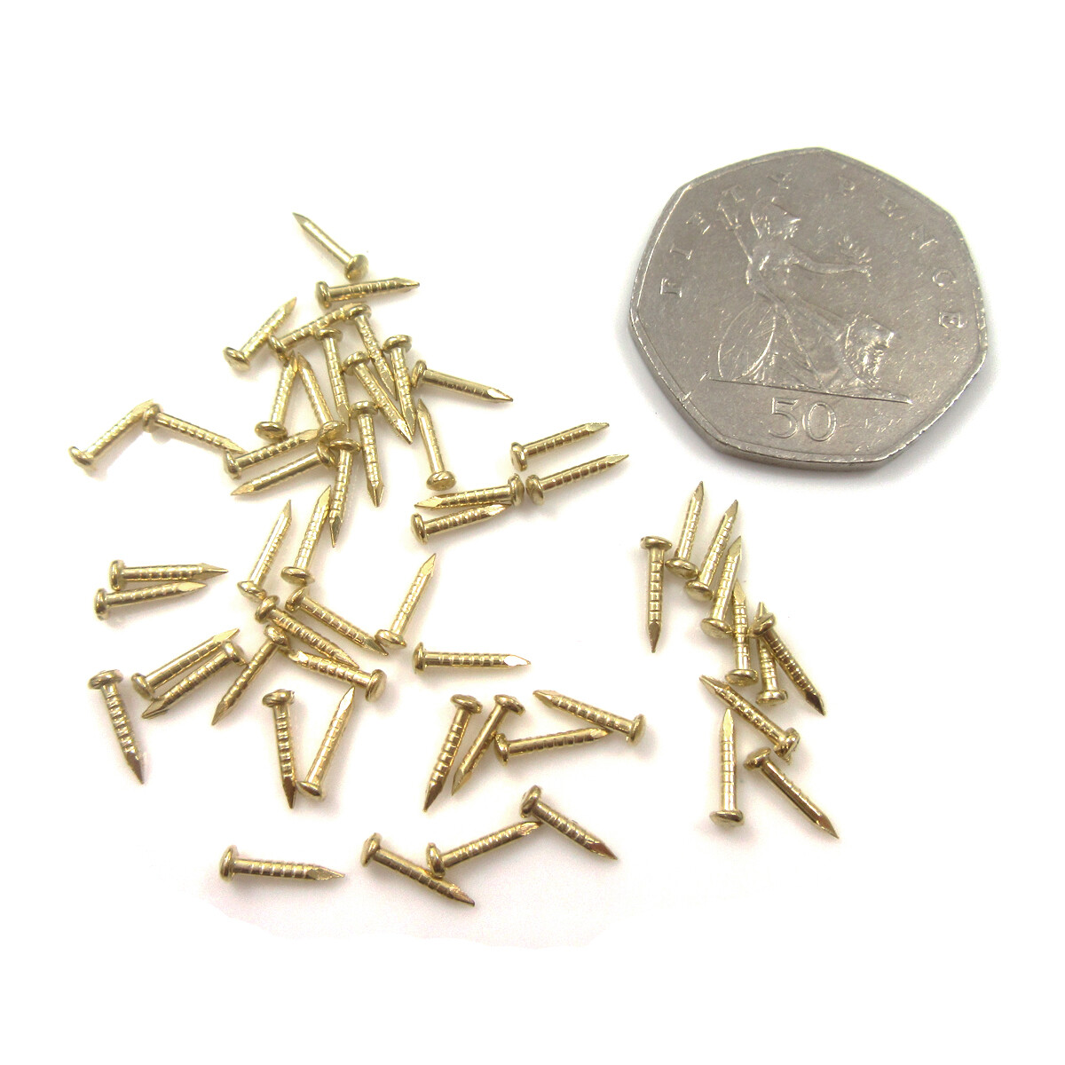 1mm x 8mm MINIATURE STEEL NAILS *3 COLOURS* DOLLS HOUSE BRADS HINGE ...