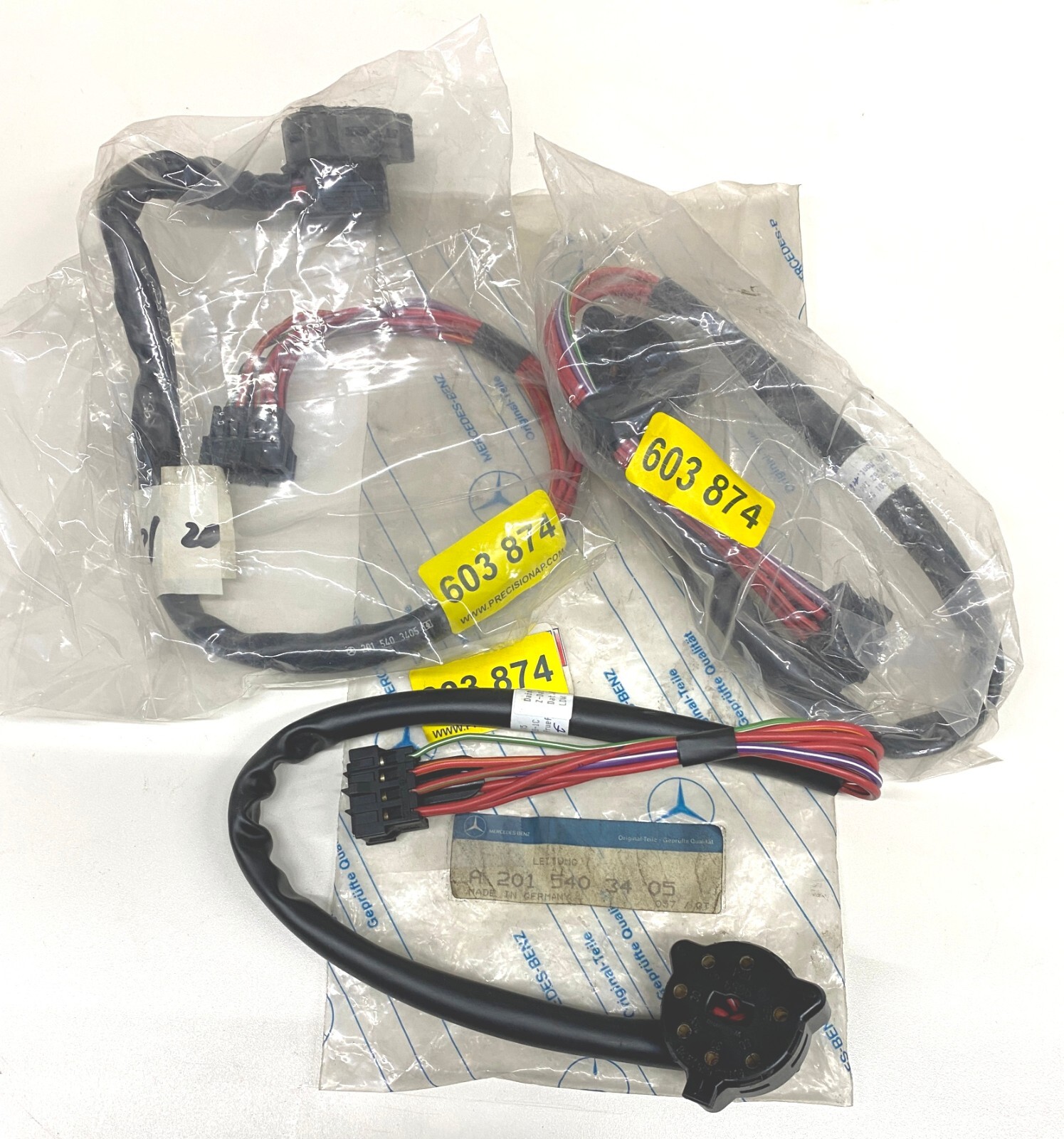MERCEDES BENZ W124 W201 Ignition Switch With Plug Wiring Harness Key ...
