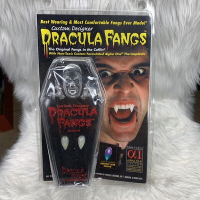 Realistic Looking Dracula Fangs - Adult Unisex Deluxe Vampire Fangs ...