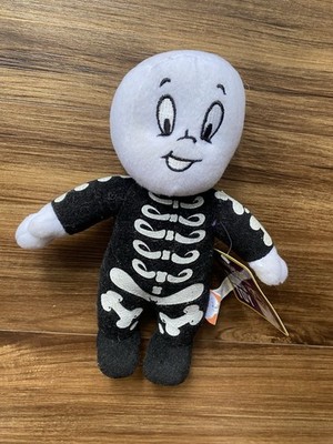 Casper Friendly Ghost Skeleton 9" Halloween Soft Dog Toy Squeaker ...