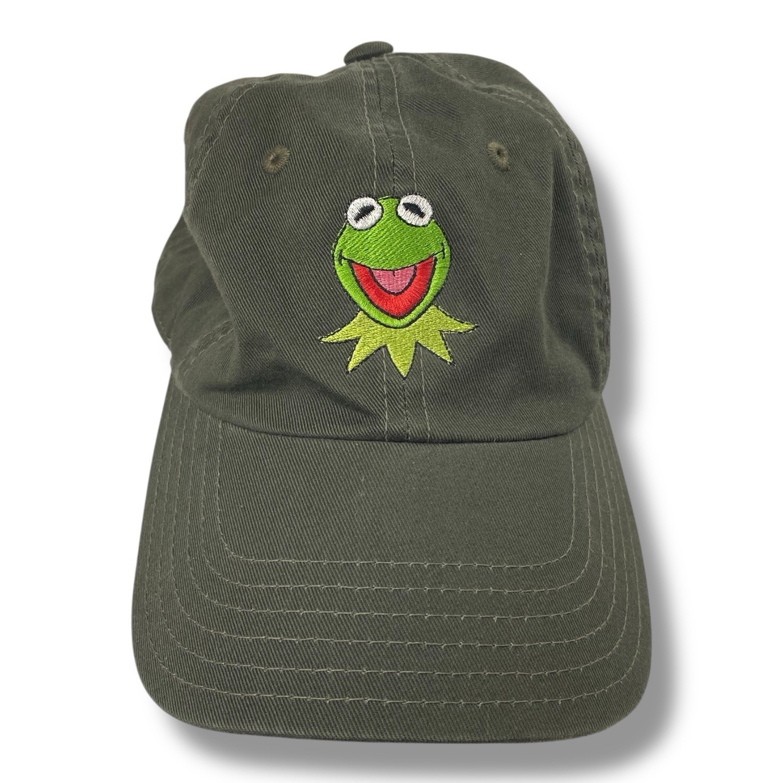 Vintage Kermit The Frog Hat Cap Embroidered Muppet Di… - Gem