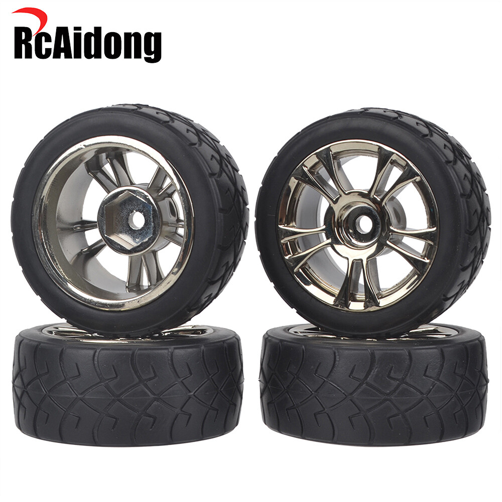 RC Rubber Tires M-Chassis Wheels for Tamiya Mini Cooper M-05 M-06 M-07 ...