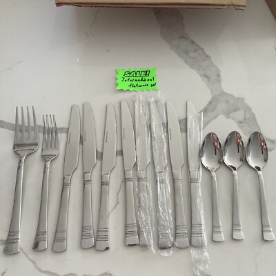 International Stainless Steel Flatware Set Of 13 Pieces- See Details | eBay
