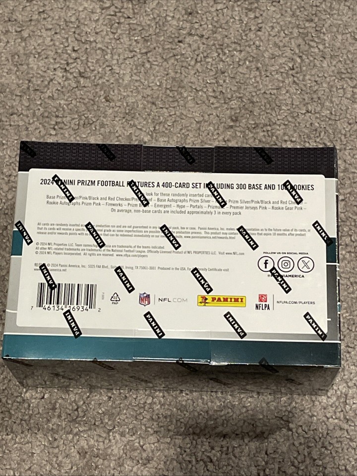 2024 Panini NFL Prizm Football Trading Card Mega Box Target - Pink ...