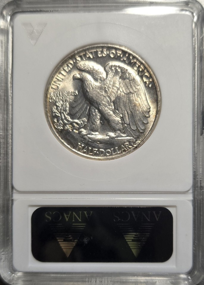 1944 Walking Liberty Half Dollar Old Anacs Soap Box Holder MS61 | eBay