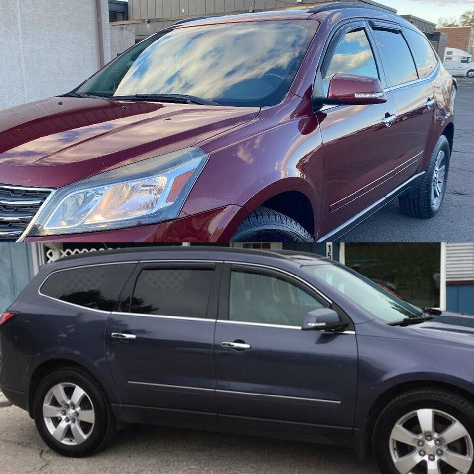 IN-CHANNEL Smoke Window Visors Sun Rain Guard Fit Chevrolet Traverse ...