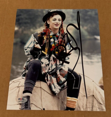 BOY GEORGE SIGNED CULTURE CLUB 8X10 PHOTO PSA/DNA COA AUTHENTIC HAND ...