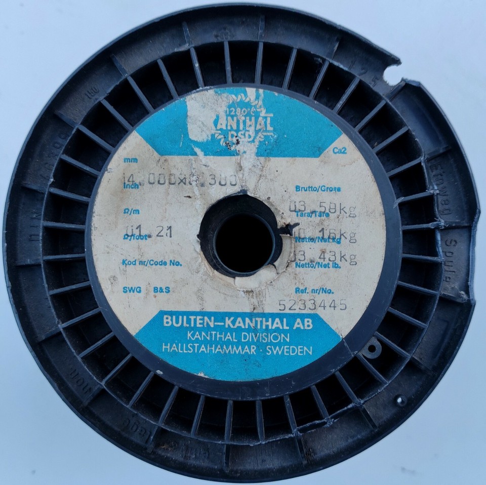 4x0.3mm 16-17 AWG, 1.22Ω/m, Kanthal DSD Ribbon Flat Resistance Wire 3/4 ...