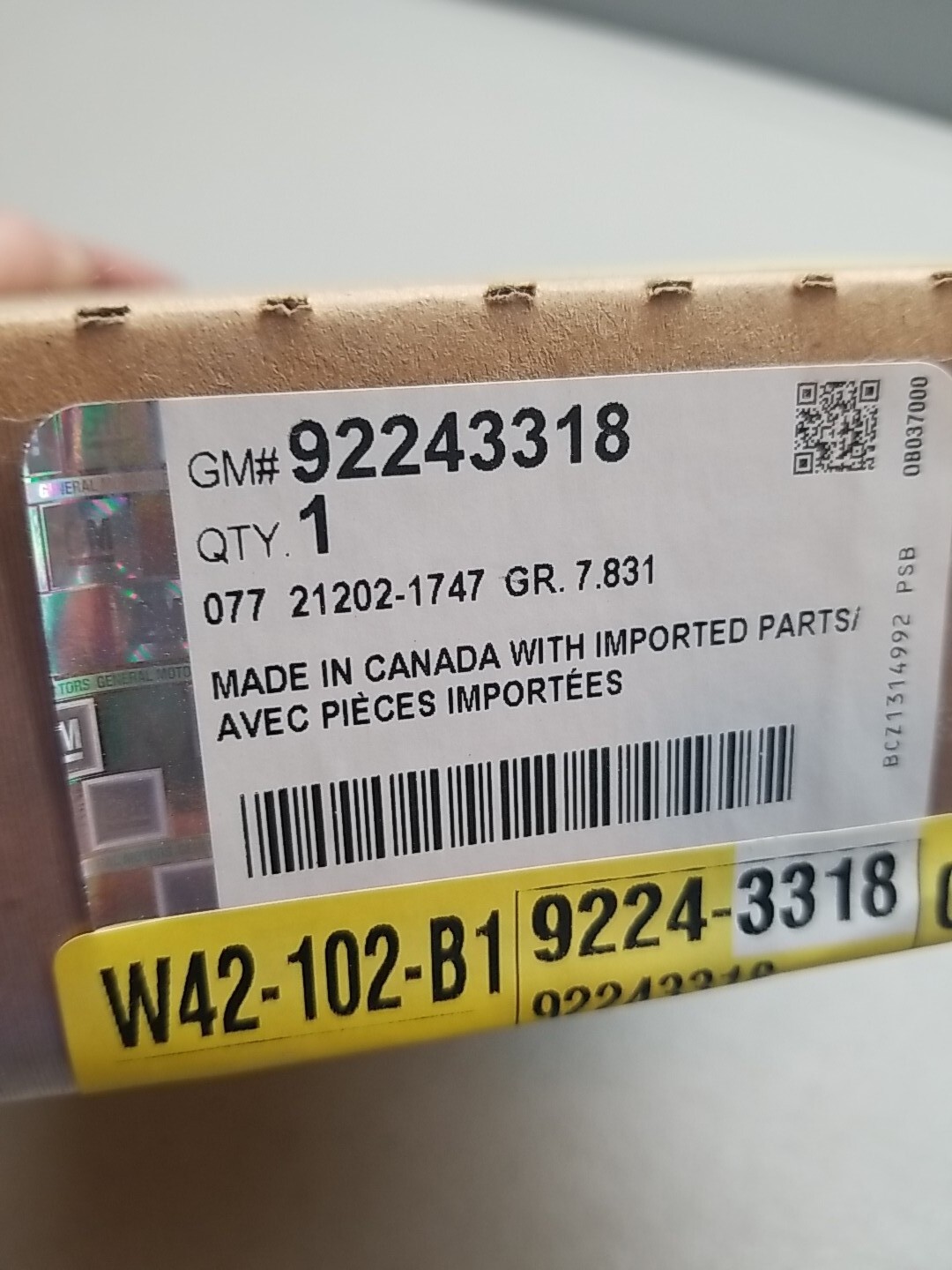 CHEVROLET CAMARO 2011-2015 FRONT LOWER RH RIGHT BUMPER REINFORCEMENT ...