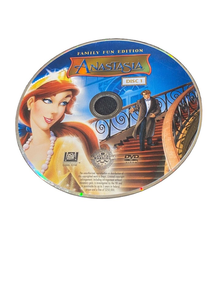 Anastasia (DVD, 1997, Widescreen) ***DVD DISC ONE ONLY*** NO CASE ...