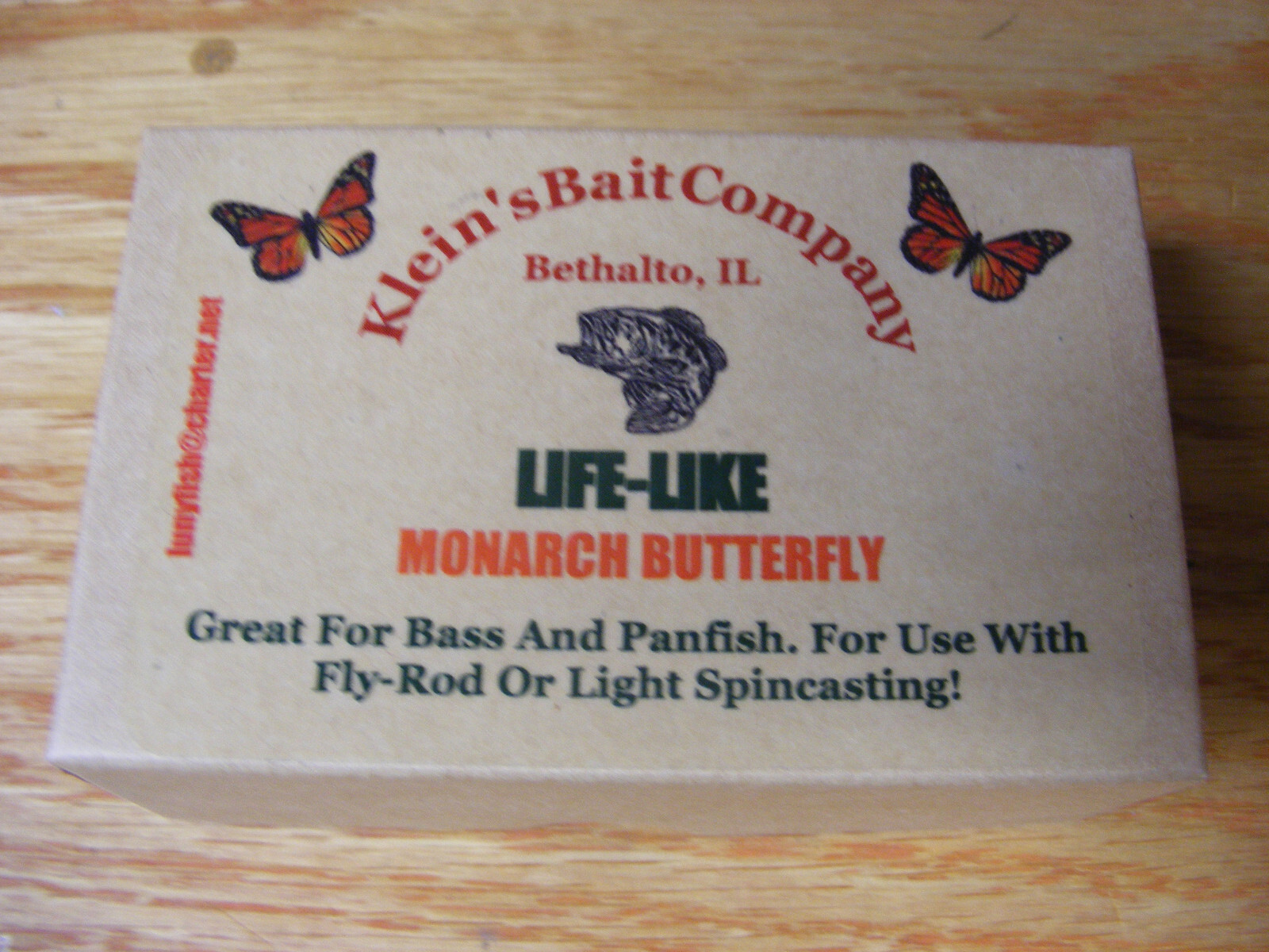 Beautiful Vintage Klein's Bait Co Life Like Monarch Butterfly Cork Fly ...
