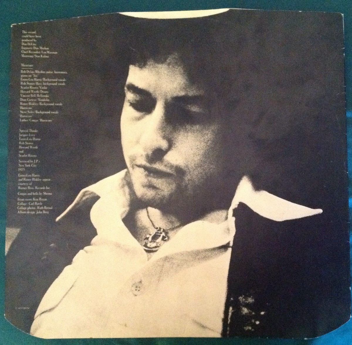 Bob Dylan Desire Back Cover