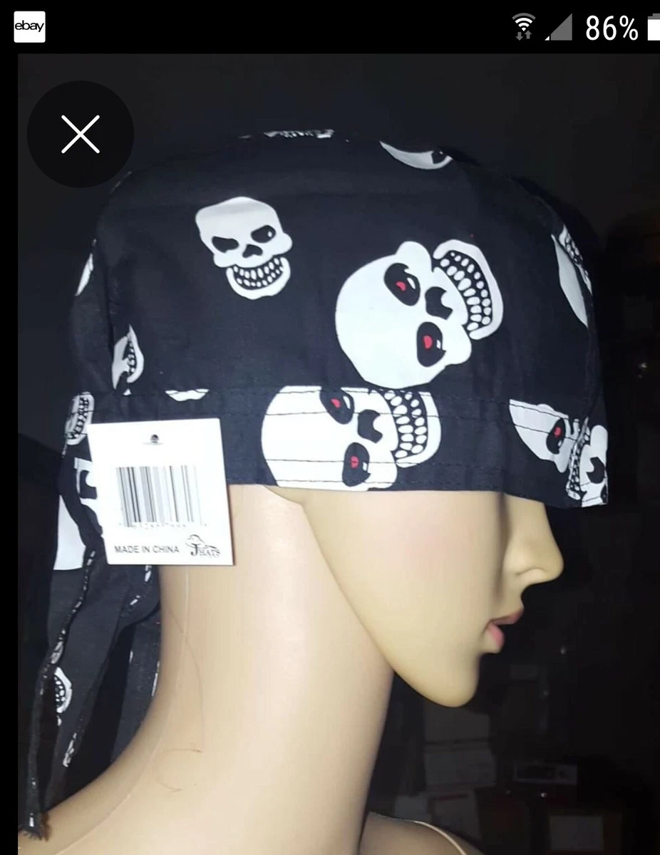 Skull With Bandana And Hat