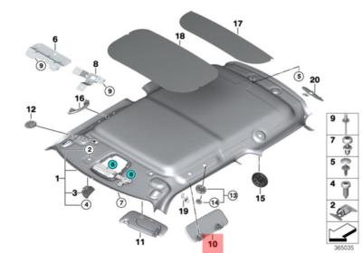 Genuine BMW Sun Visor Side Right MINI Cooper Jcw One F55 F56 SD ...
