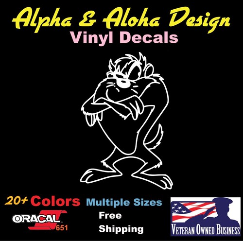 Taz Tazmanian Devil Vinyl Decal Sticker Funny Cartoon Window Wall Car ...