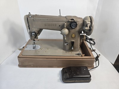 Vintage 1950's Singer Sewing Machine Model 306w w/ Pedal & Case Tested ...