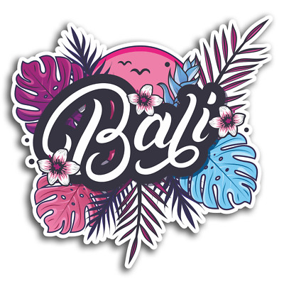 2 x 10cm Bali Indonesia Pink Vinyl Stickers - Sticker Laptop Luggage ...