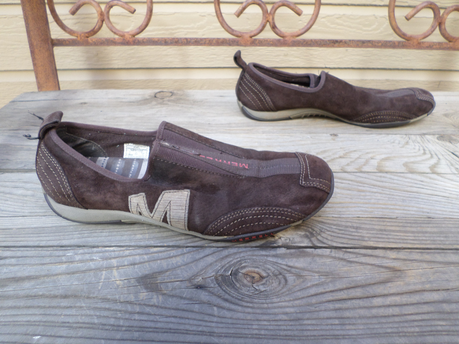 Merrell Barrado Chestnut Brown Suede Zipper Shoes Wom… - Gem