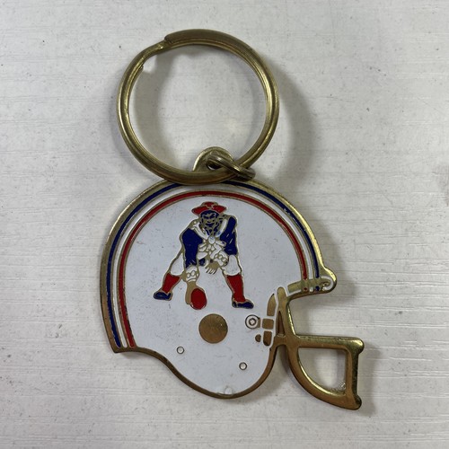 Official NFL New England Patriots Helmet Brass Keychain Vintage Russ ...
