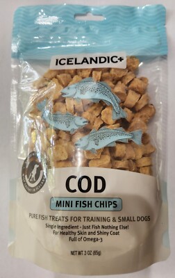 Icelandic+ | All-Natural Dog Chew Treats | Mini Cod Fish Chips, 3 oz ...