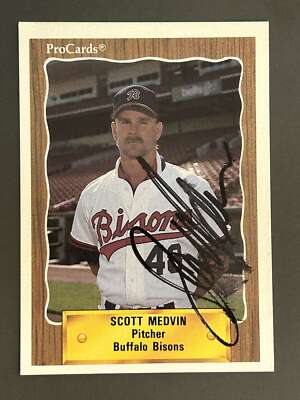 Scott Medvin Autograph Signed 1990 ProCards Buffalo Bisons | eBay