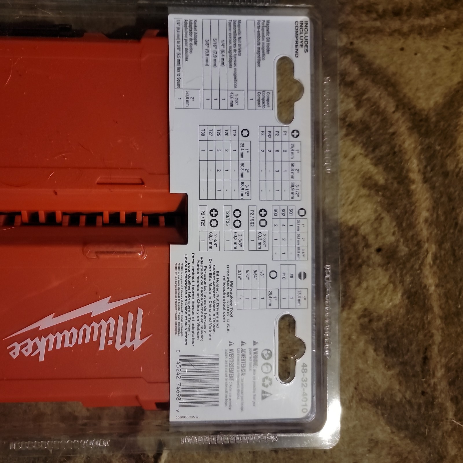 Milwaukee (48-32-4010) Driver Bit Set 54 Pieces - Red for sale online ...