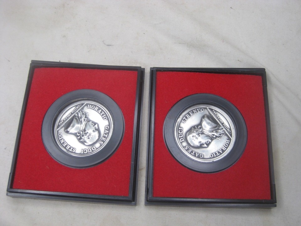 1 vintage HORATIO GATES DUCI STRENUO pewter coin America's First Medal ...