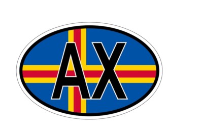 Sticker oval flag vinyl country code AX aland islands | eBay
