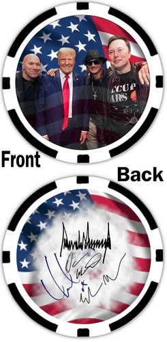 DONALD TRUMP, ELON MUSK, DANA WHITE, & KID ROCK - POKER CHIP ...