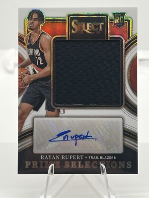 2023 Panini select PS-RUP Rayan Rupert Prime Selections Patch Auto ...