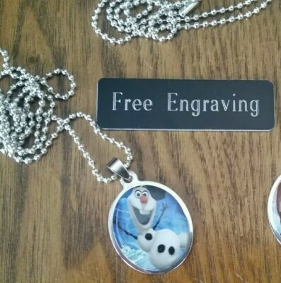 FREE ENGRAVING (PERSONALIZED) Frozen Olaf Necklace or Key Chain | eBay