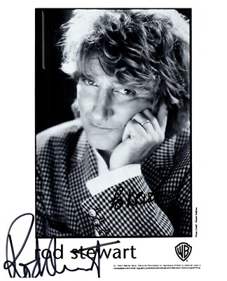 Genuine Hand Signed 8"X10" Photo ROD STEWART Rock & Roll Legend HOFer ...
