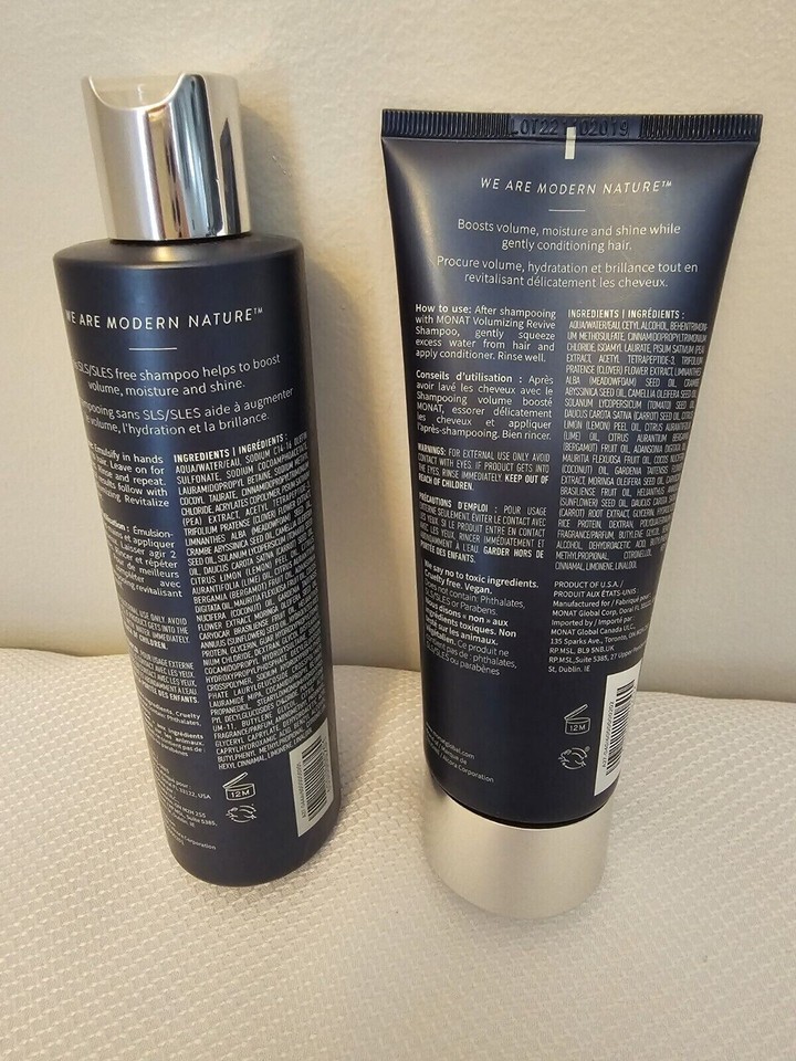 MONAT Volumizing Revive Shampoo & Revitalize Conditioner w. Rejuveniqe ...