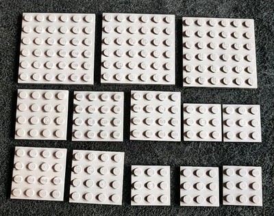 LEGO Dark Grey Plates Bundle Flat Base Squares x13 Pieces Parts ...